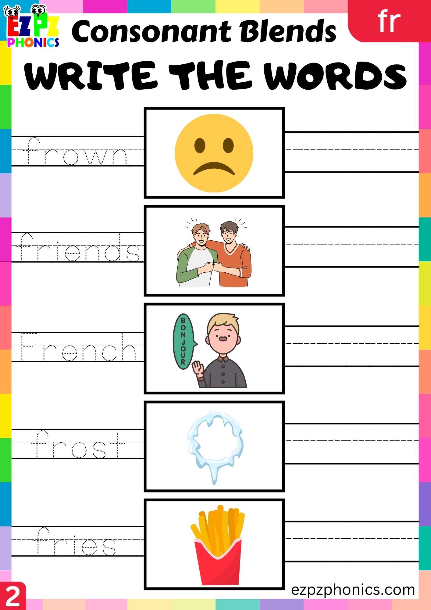 Group2 FR Words Write The Words Phonics Consonant Blends Worksheet ... Group2 FR Words Write The Words Phonics Consonant Blends Worksheet ...